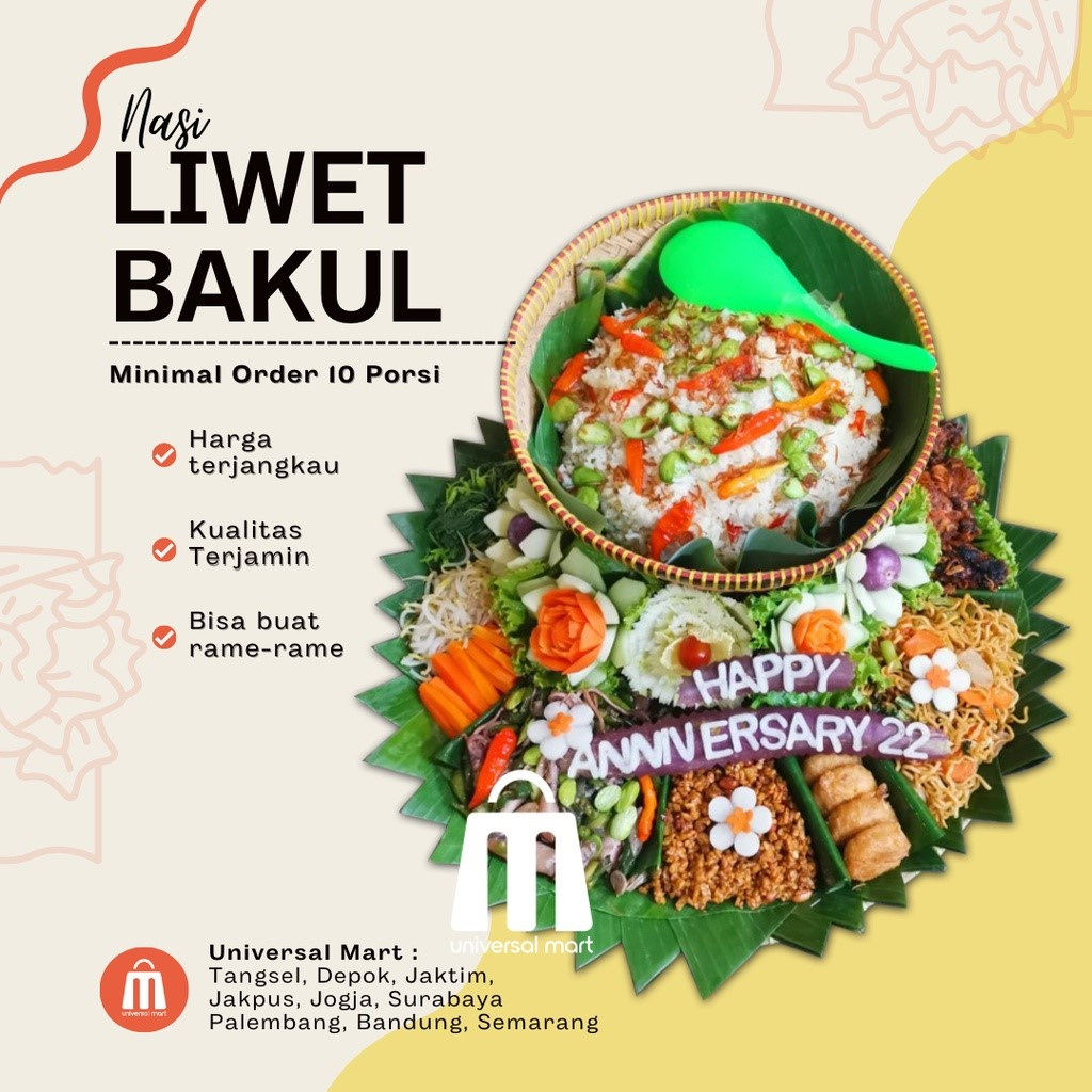 Jual Bakul ,nasi liwet khas sunda /nasi bakul/liwetan 1 bakul untuk ...