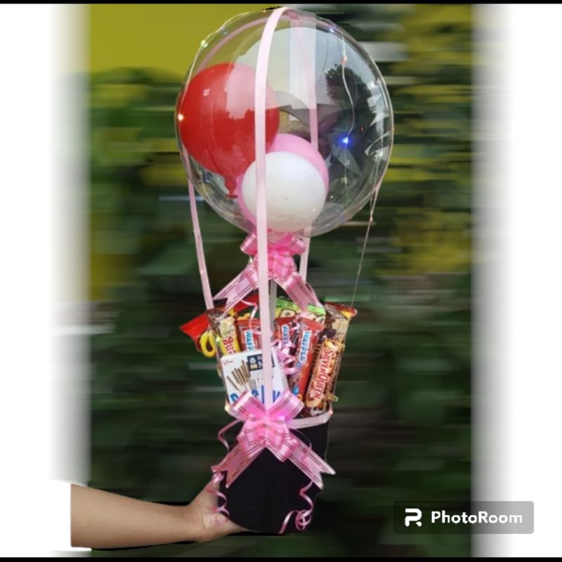 Jual balon bucket | balon bucket dengan led | bouquet balloon | buket ...