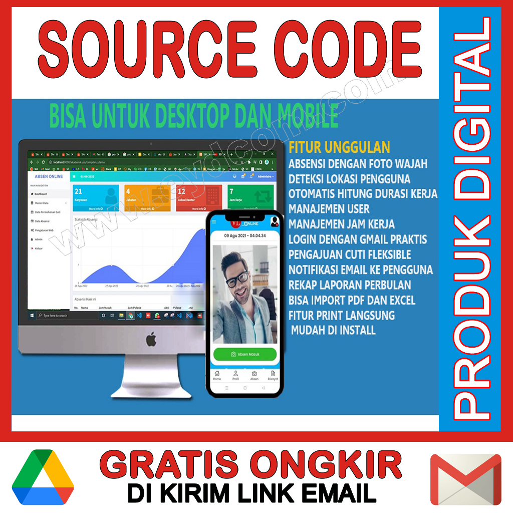 Jual SOURCE CODE APLIKASI ABSENSI FOTO WEBCAME/KAMERA HP V.3 CORDINAT ...