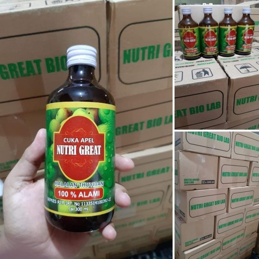 Jual CUKA APEL NUTRI GREAT 300ML HALAL ASLI ORIGINAL NUTRIGREAT ...