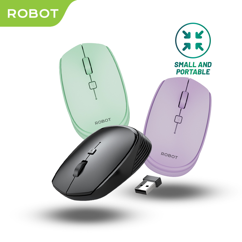 Jual Mouse Wireless ROBOT M205 2.4G 1600DPI Receiver USB untuk PC ...