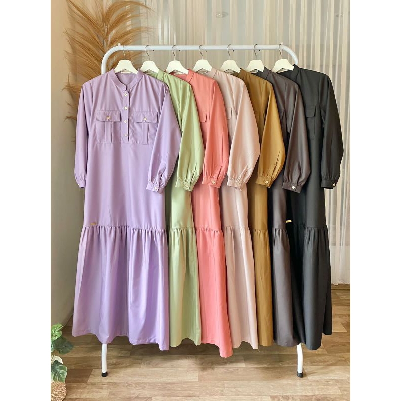 Jual gamis polos terbaru premium butik | Shopee Indonesia