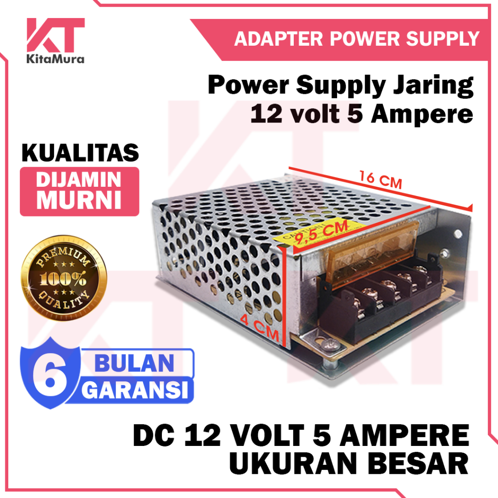 Jual Power Supply Jaring 5A/12V DC Adapter PSU | Shopee Indonesia