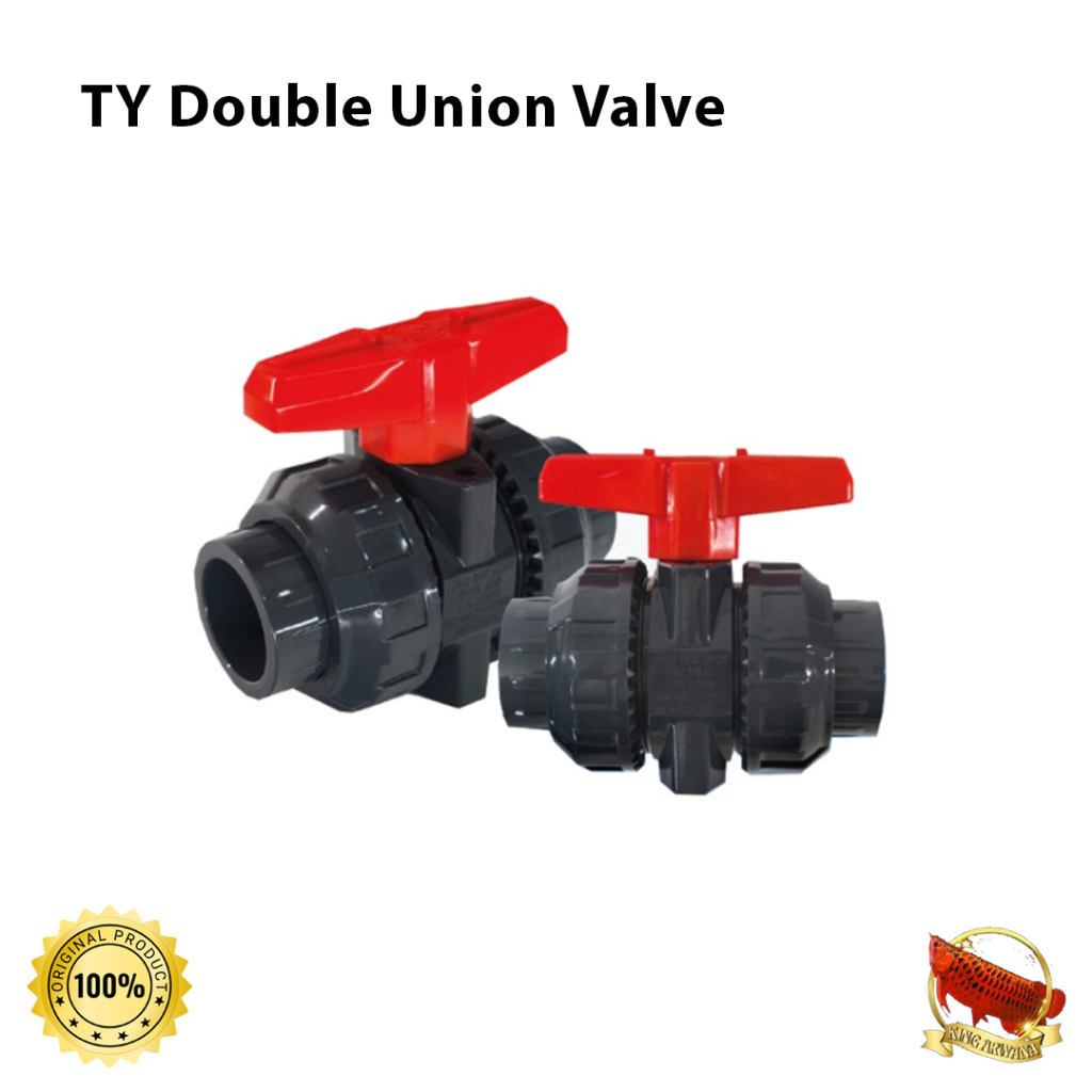 Jual TY Aquarium Double Union Valve Pipa Pipe U–PVC/ Stop Kran by 3 Pawns | Shopee Indonesia