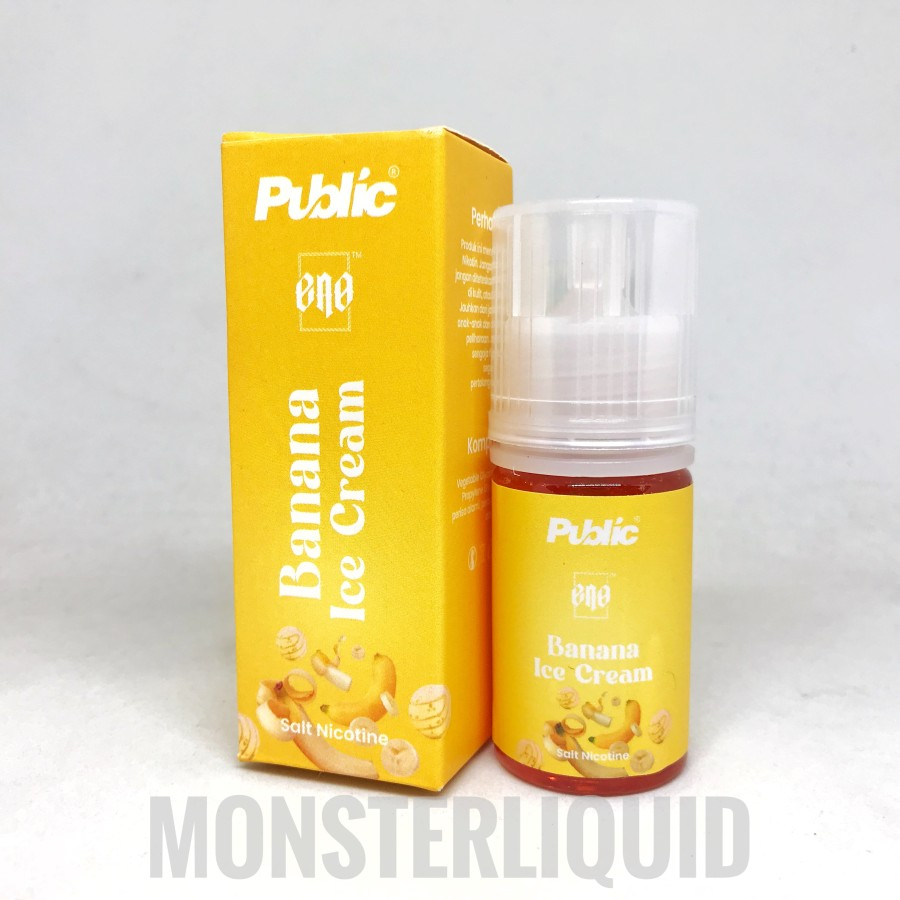 Jual SALT ENO BANANA ICE CREAM BY PUBLIC 30MG 30ML | Shopee Indonesia