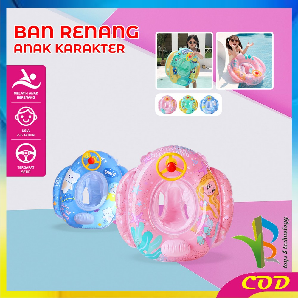 Jual RB-M326 Ban Renang Anak Swim Ring Motif Stir Mobil Ban Renang Bayi ...