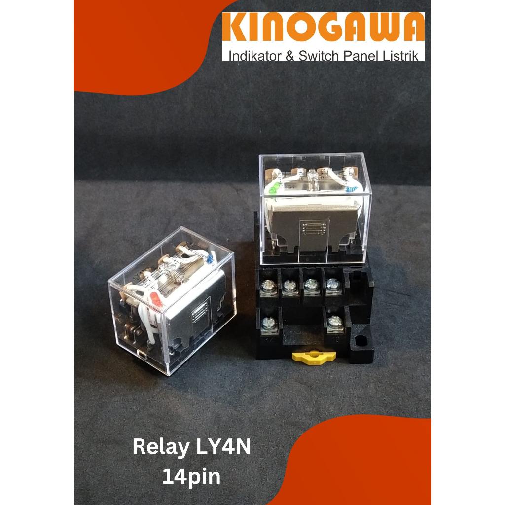 Jual Relay LY4N 220vac 24vdc 14pin - Relay + Socket 14pin | Shopee Indonesia