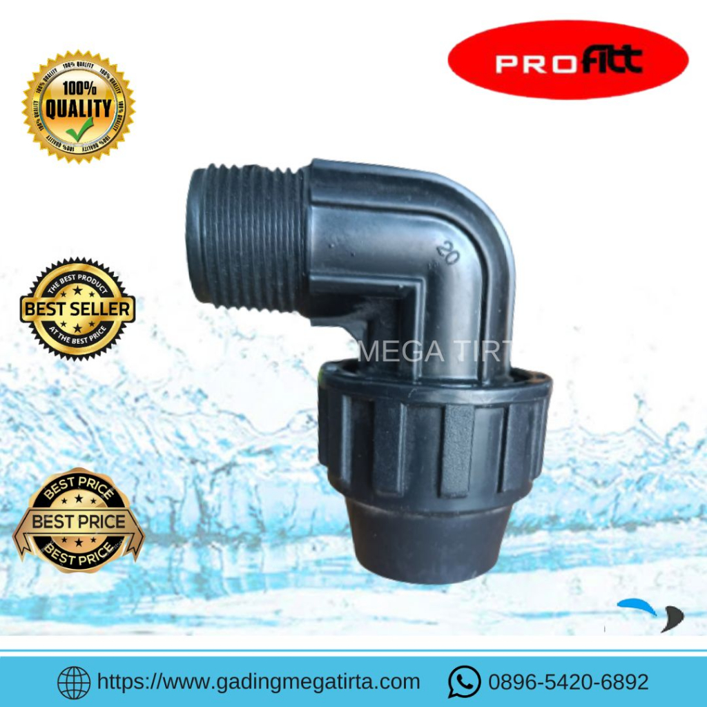Jual Compression Male Elbow Fitting HDPE 32x3/4" | Shopee Indonesia