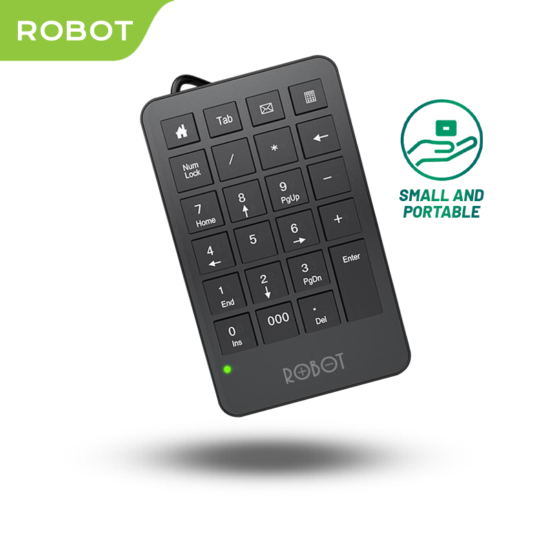 Jual ROBOT RK01 Wired Numeric Keypad Black Tombol Multimedia Kecil dan ...