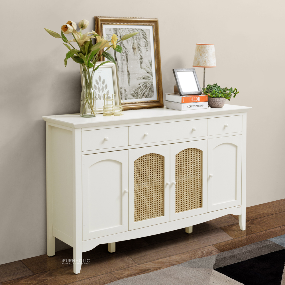Jual IFURNHOLIC Kayla Dining Buffet Wide | Lemari Kabinet Dapur 4 Pintu ...