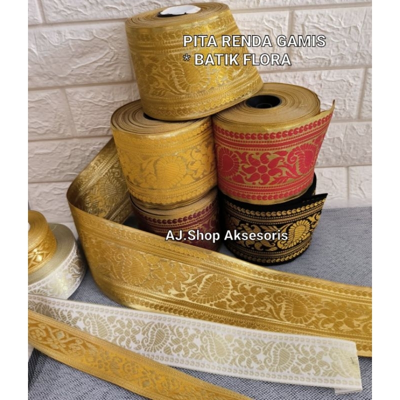 Jual RENDA METERAN / RENDA BORDIR /MOTIF BATIK DENGAN UKURAN 4 CM/5 CM ...