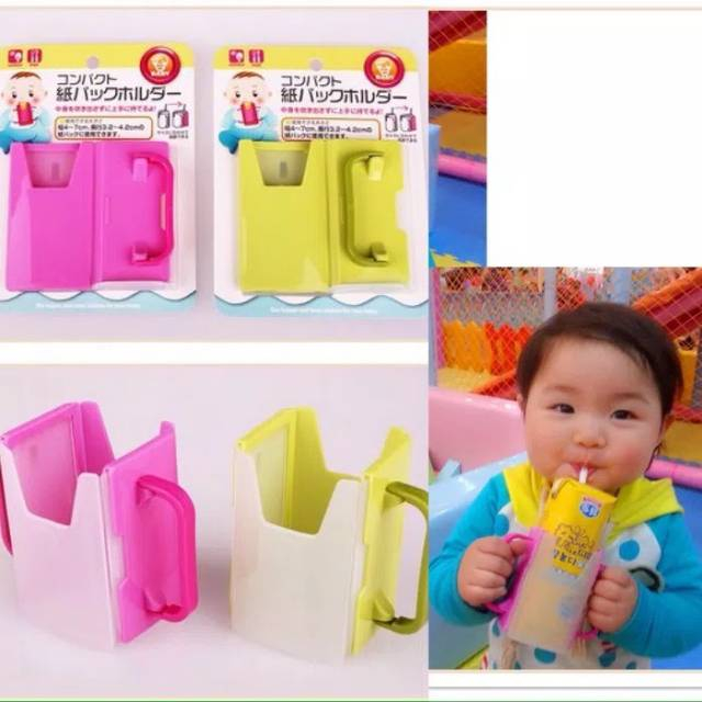 Jual Milk juice box holder / tempat pegangan susu kotak wadah gelas ...
