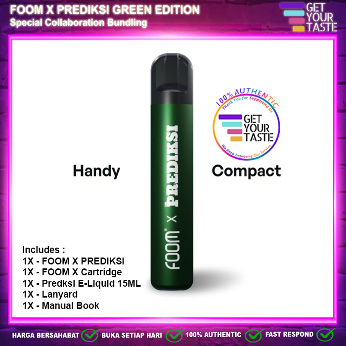 Jual Foom X Prediksi Green Edition Bundling 11W 580mAh Pod Kit ...