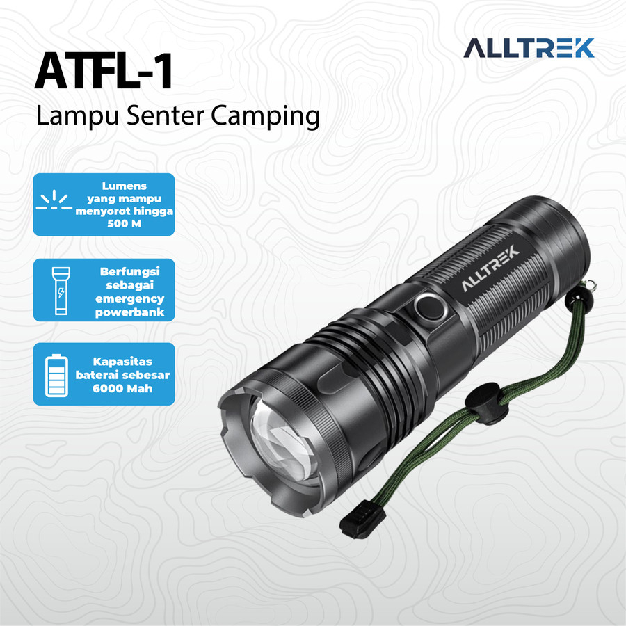 Jual ALLTREK Lampu Senter Camping ATFL-1 Super Bright Long Range ...