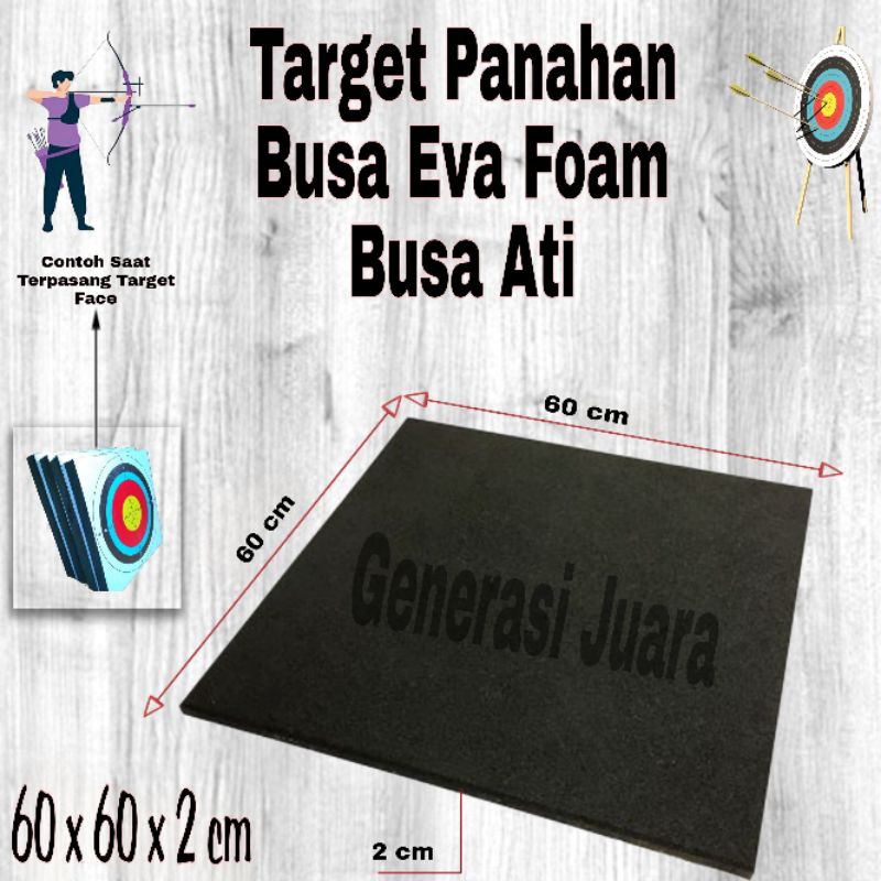 Jual Bantalan Target Panahan Busa Eva Foam Busa Ati 60x60x2 cm | Shopee ...