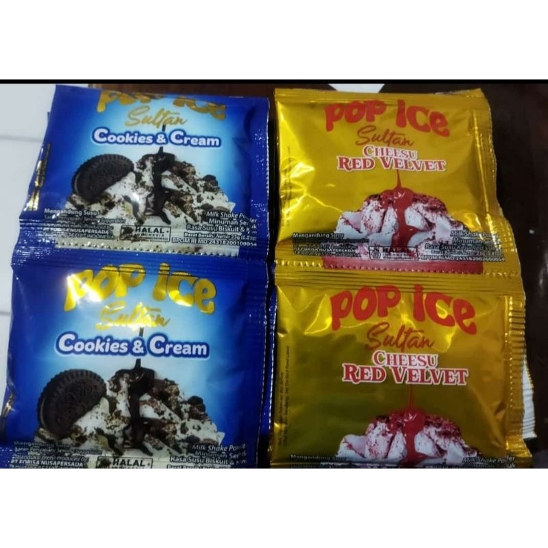 Jual pop ice sultan cookies & cream , pop ice sultan red velved ...