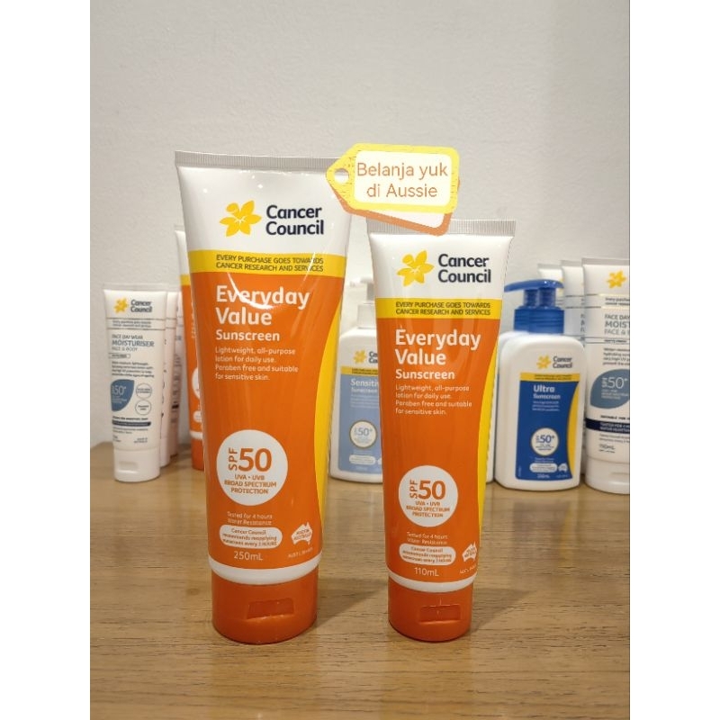 Jual Cancer Council EVERYDAY VALUE Sunscreen SPF 50 - Made in Australia ...