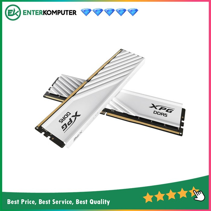 Jual ADATA DDR5 XPG LANCER BLADE WHITE PC44800 32GB (2X16GB) / RAM DDR5 ...