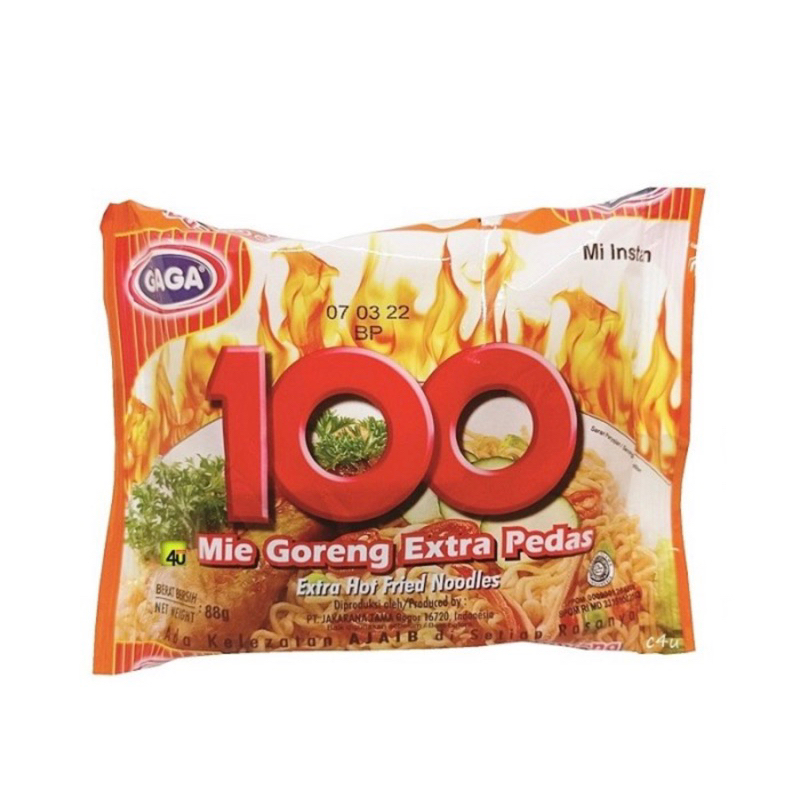 Jual Mie gaga 100 mie goreng extra pedas 88gr | Shopee Indonesia
