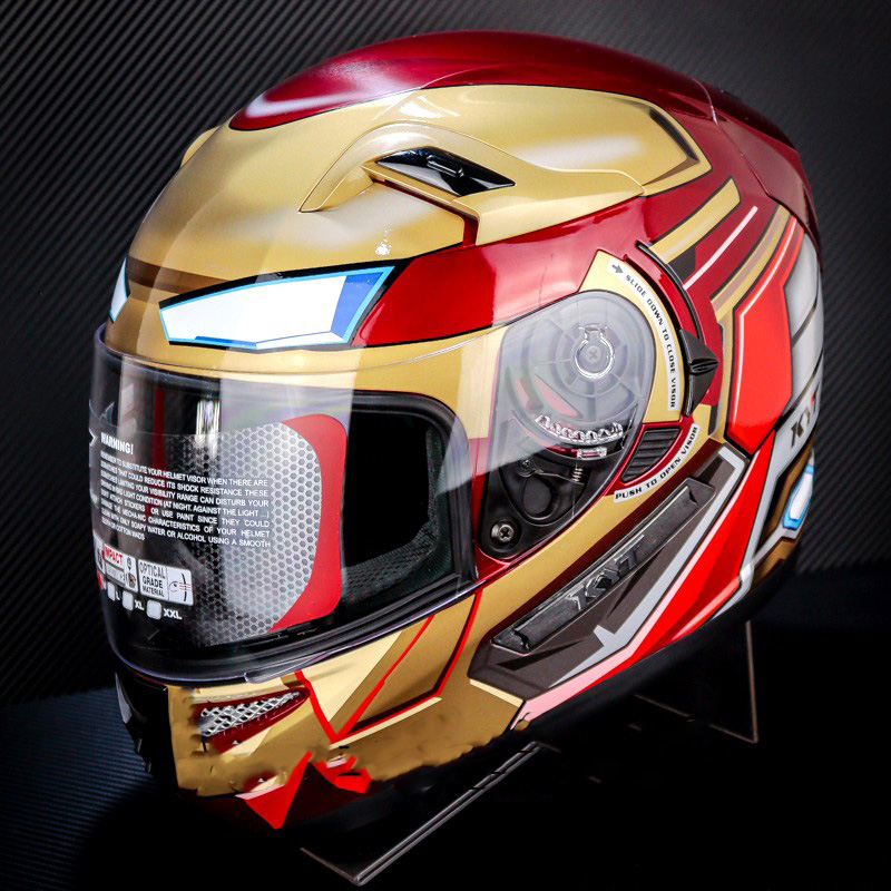 Jual HELM KYT K2 RIDER MARVEL IRON MAN RED MAROON GOLD FULLFACE ...