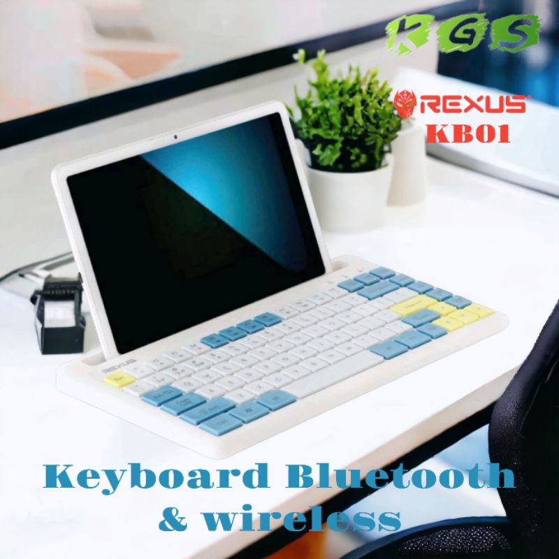 Jual Keyboard REXUS KB01 Mosaic dual Conection Bluetooth& wireless ...
