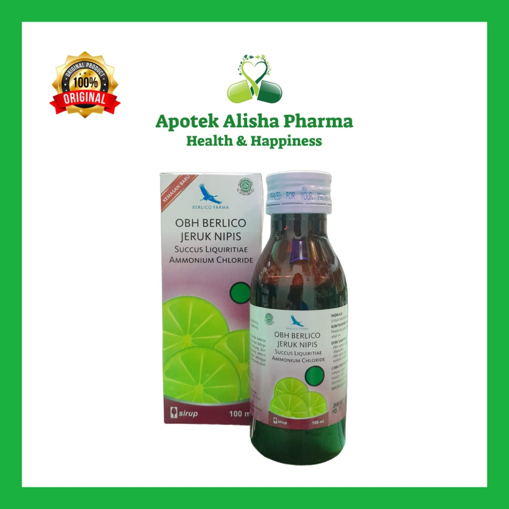 Jual OBH Jeruk Nipis Berlico 100ml - Obat Batuk Hitam Berliko / Batuk ...