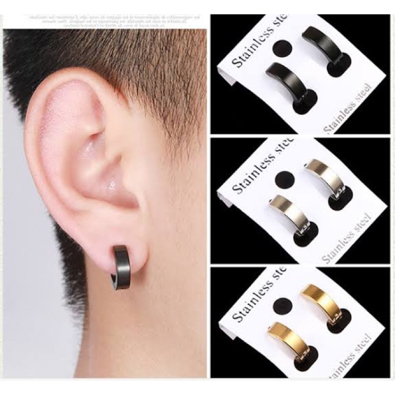 Jual Anting Jepit Polos Anting Non Tindik Anti Karat | Shopee Indonesia