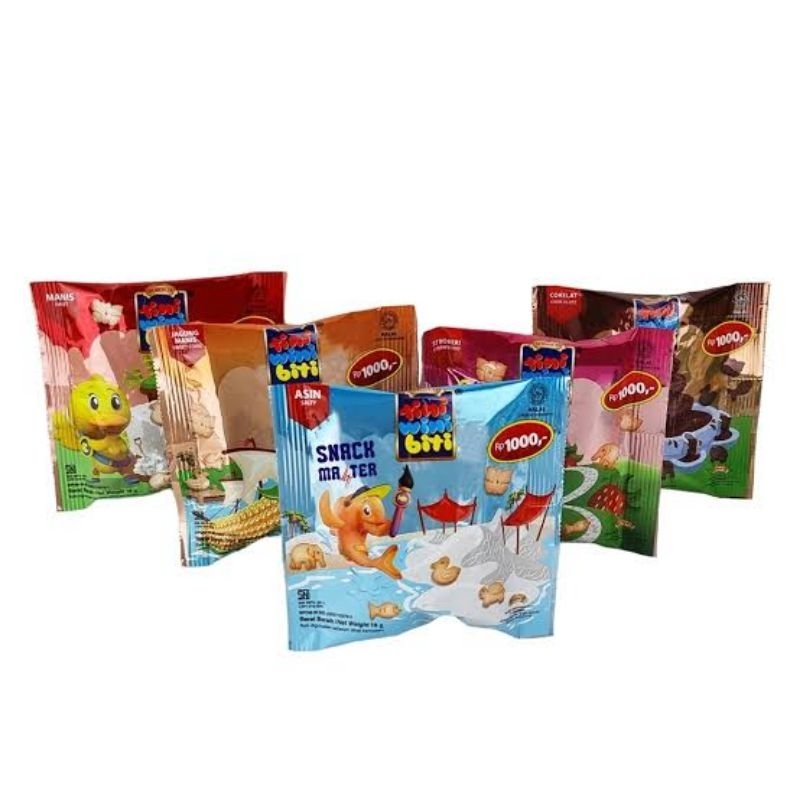 Jual tini wini biti 1 pack isi 10 sachet / snack biskuit berbentuk ...