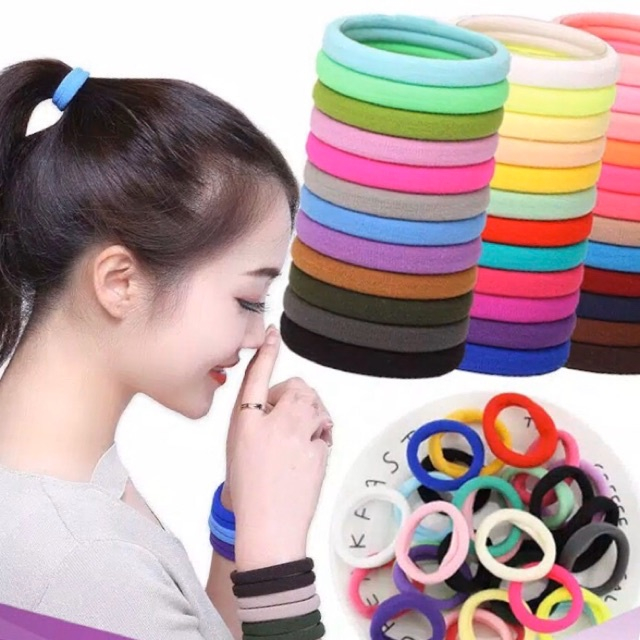 Jual Ikat Rambut Donat Kecil Korea Import - Karet Donut Single Handuk ...