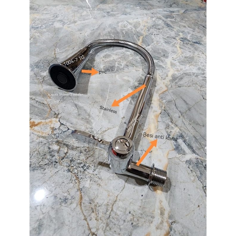 Jual Kran Angsa Flexibel Saringan Terompet - Kran Sink Stainless - Kran ...