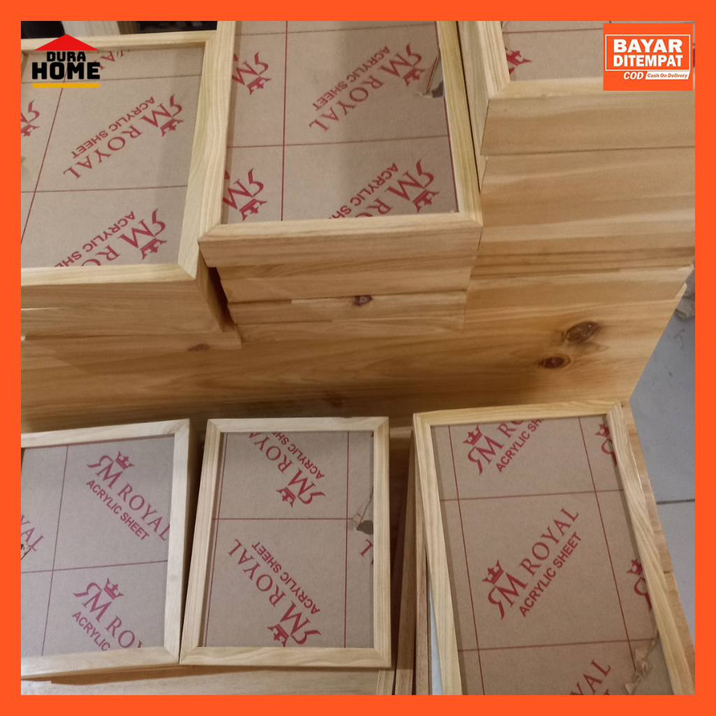 Jual Bingkai foto / Frame Pigura Kayu + Akrilik Bening Ukuran A4 (21x30 ...