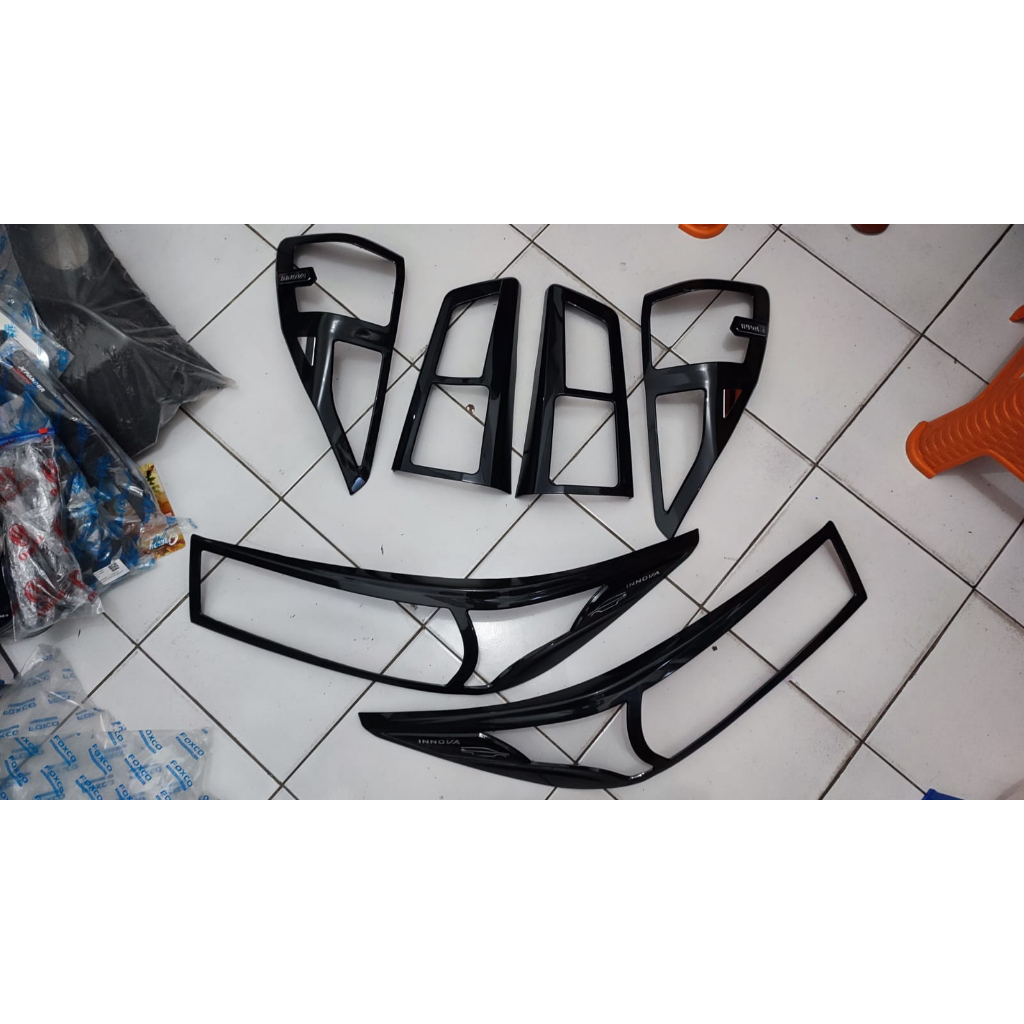 Jual Paket garnish depan/belakang all new innova 2016 up hitam glosy | Shopee Indonesia