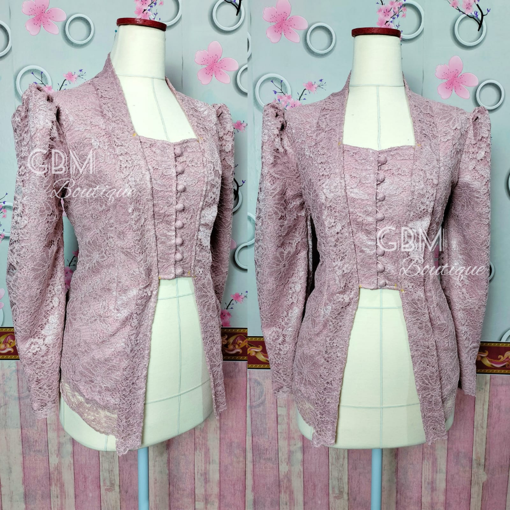 Jual Kebaya Modern Kutubaru Crop Brokat FULL FURING Untuk Wisuda/ Pesta ...