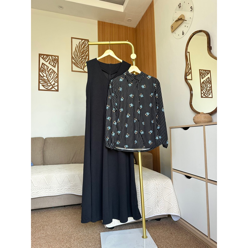 Jual FANISA DRESS SATU SET KEMEJA & OVERALL Hijabnyakitabydara | Shopee ...