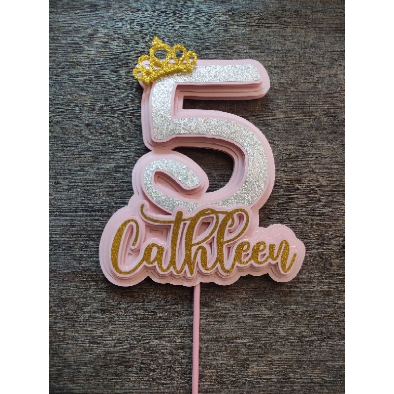 Jual Custom Cake Topper tulisan Nama Angka | Shopee Indonesia