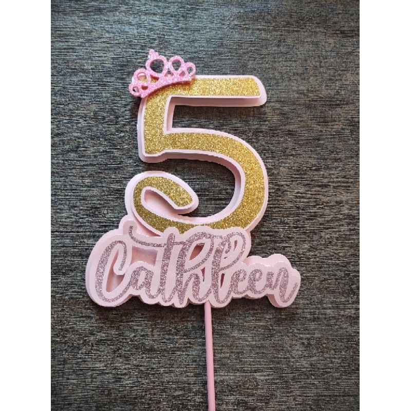 Jual Custom Cake Topper tulisan Nama Angka | Shopee Indonesia