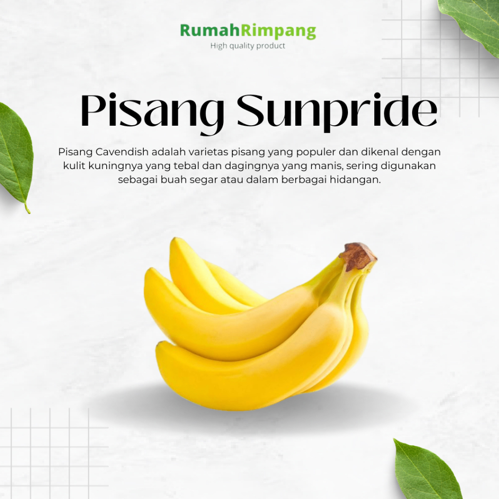 Jual [BISA INSTAN] JUAL BUAH PISANG CAVENDISH SUNPRIDE FRESH - KEMASAN ...