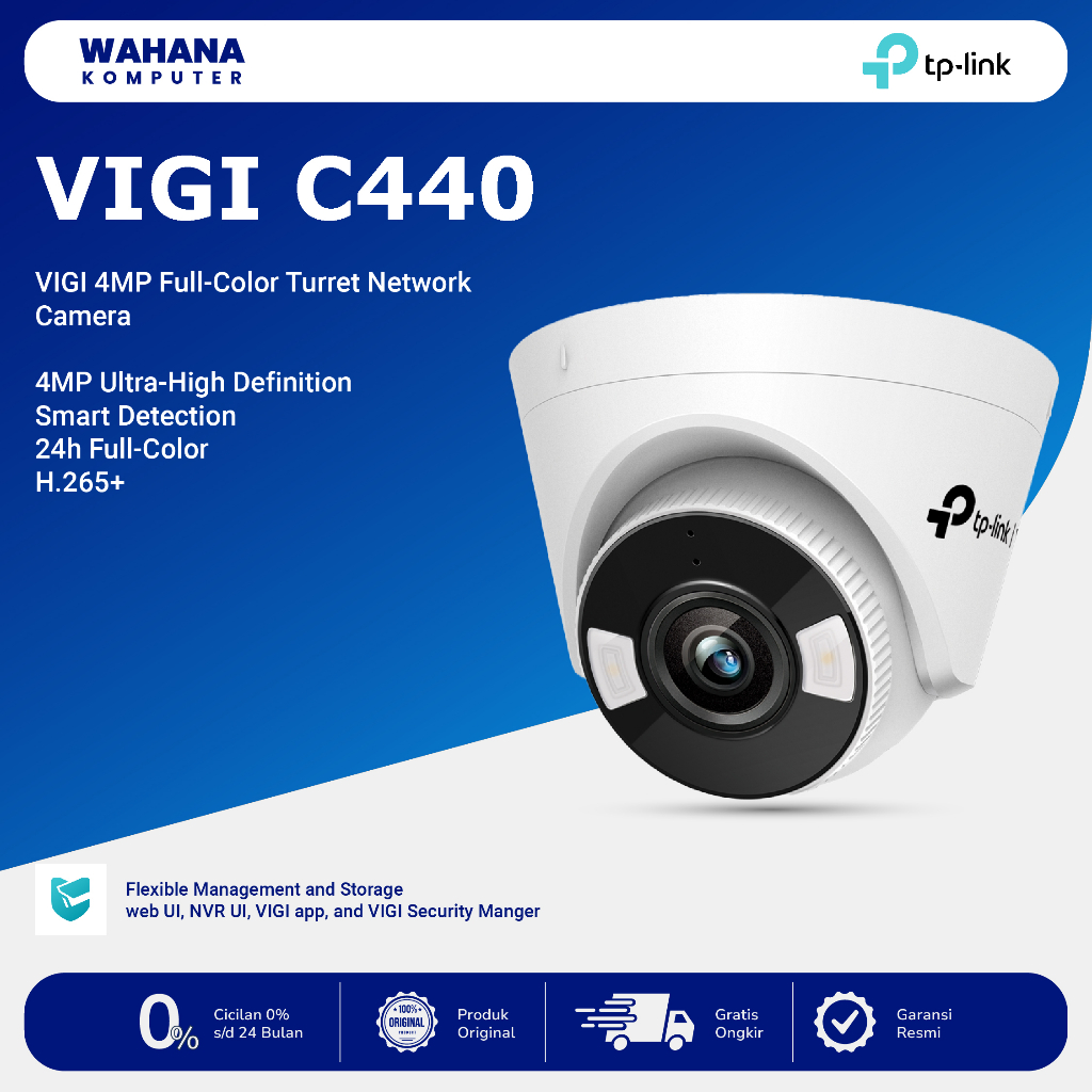 Jual TP-Link VIGI C440 4mm 4MP Full-Color Turret Network Camera | Shopee Indonesia