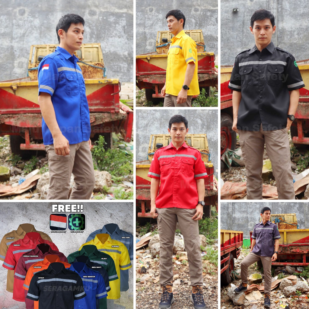 Jual Wearpack Safety Werpack Atasan Kemeja Pendek Baju Kerja Murah ...