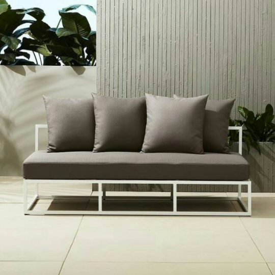 Jual Sofa Outdoor 3 seater rangka besi holo 2x2 jati victory | Shopee ...