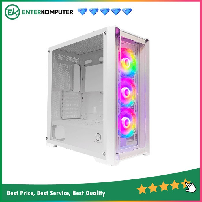 Jual CUBE GAMING SILKA GLASS WHITE ATX SIDE TEMPERED GLASS - Casing PC | Shopee Indonesia