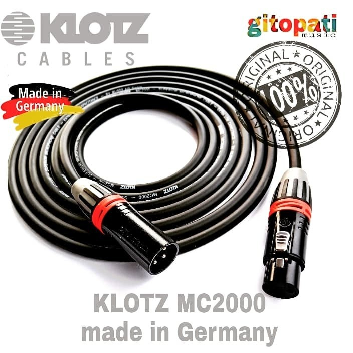 Jual KABEL MICROPHONE TERBAIK KLOTZ MC2000 ORIGINAL GERMANY - 5 Meter | Shopee Indonesia