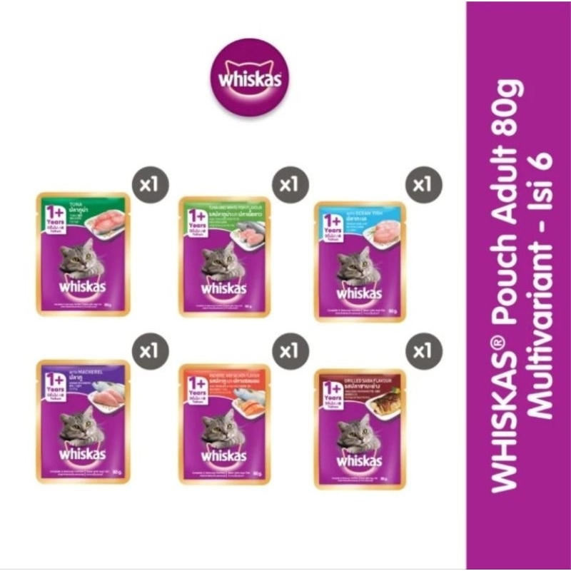 Jual Whiskas Adult Pouch/Makanan Basah Kucing Sachet 80Gr | Shopee ...