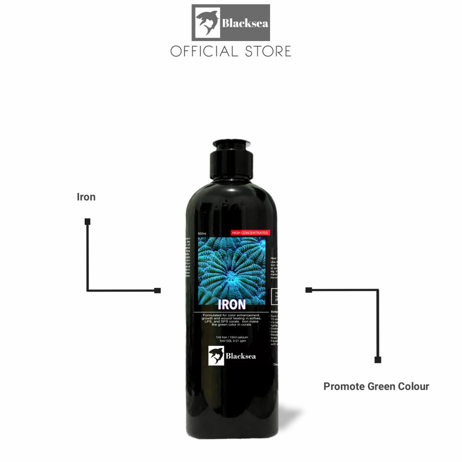 Jual Blacksea Iron 500ml Perawatan Ikan Coral Trace Element Mico Element 500 ml / BLSIRON500 ...