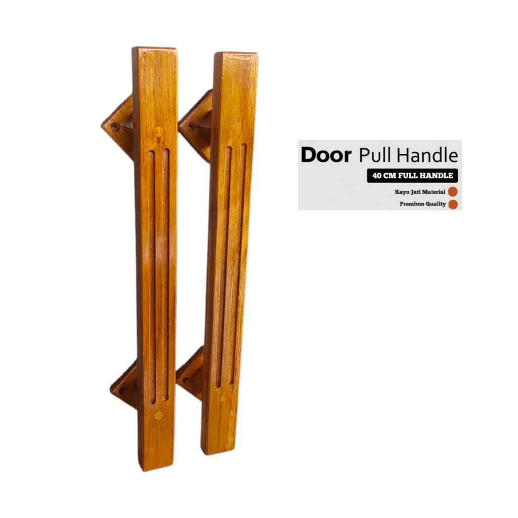 Jual handle pintu rumah kayu jati minimalis 40cm gagang tarikan pintu ...