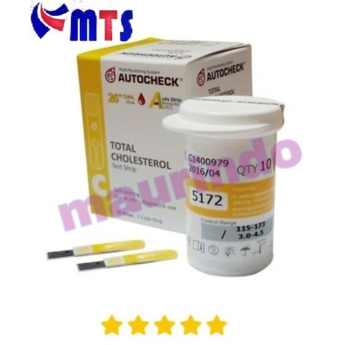 Jual Strip Stik Kolesterol Cholesterol Autocheck isi 10 | Shopee Indonesia