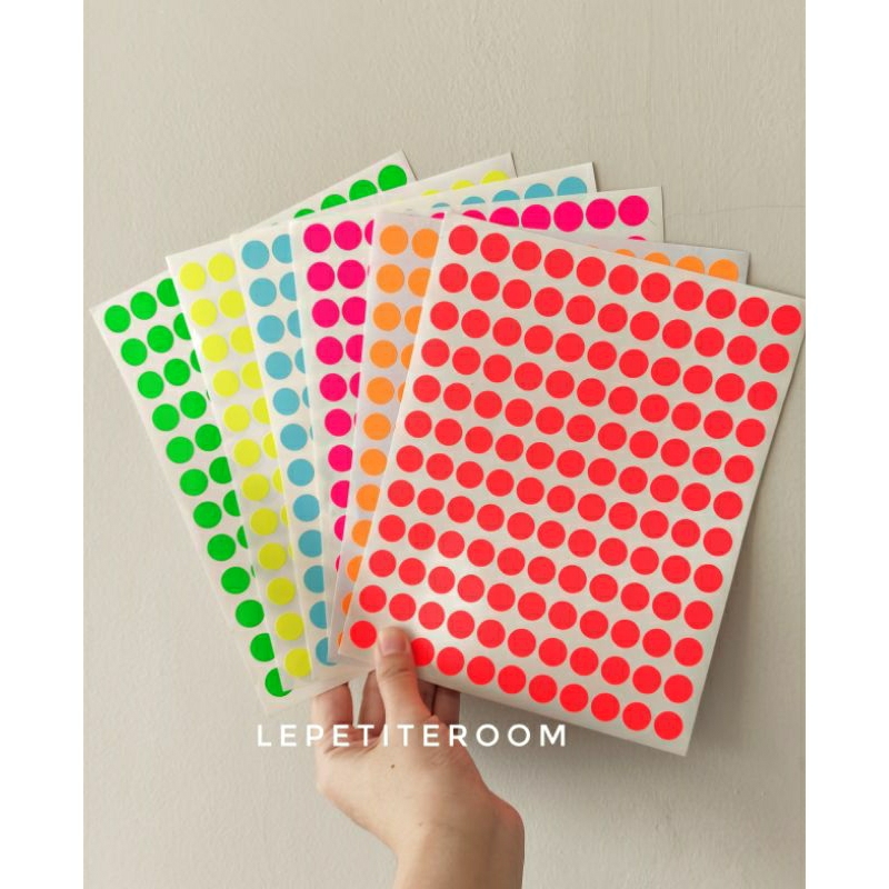 Jual STIKER DOT ECER / STIKER BULAT WARNA WARNI / STIKER DOT / LABEL ...