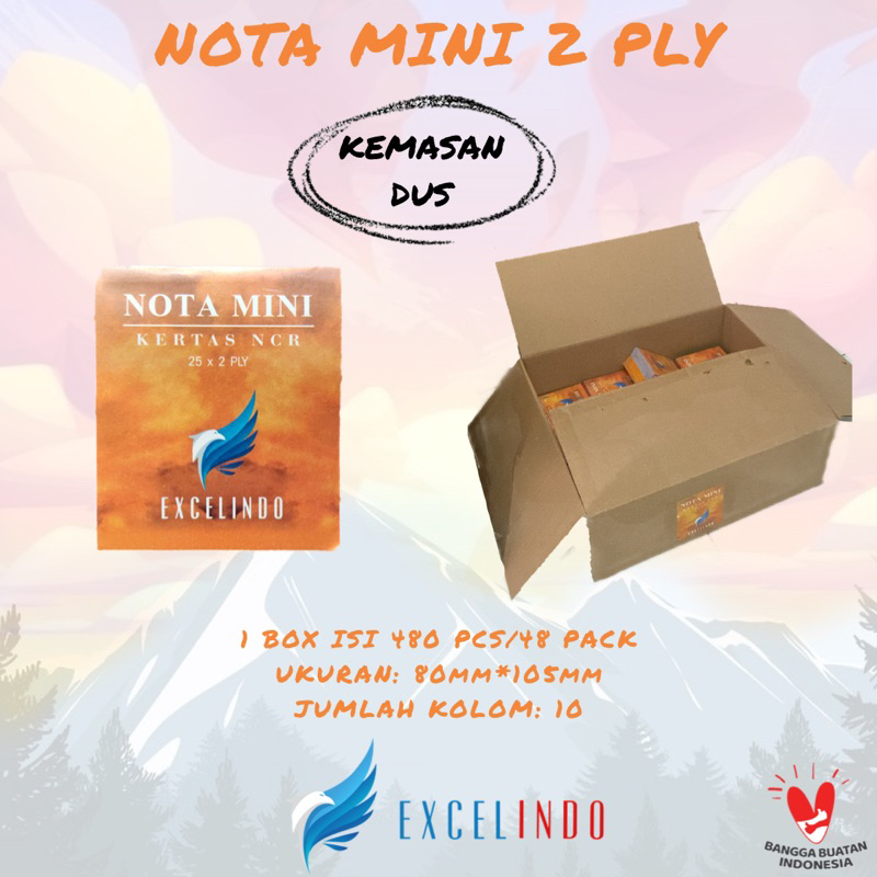 Jual (1 DUS/ISI 480 PCS) Buku Nota Mini 2 ply Nota Olshop NCR merk ...