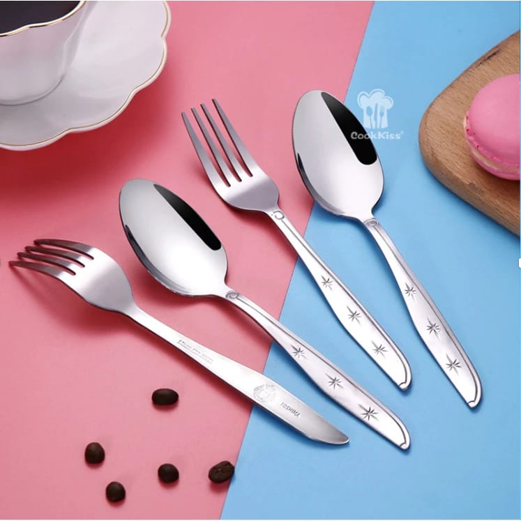 Jual (12 pcs) model 808 sendok garpu tebal sendok makan garpu makan ...