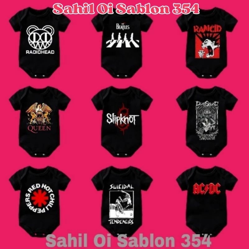 Jual Baju bayi jumper baby BAND METAL MUSIK ROCK PUNK Rancid/Slipknot ...